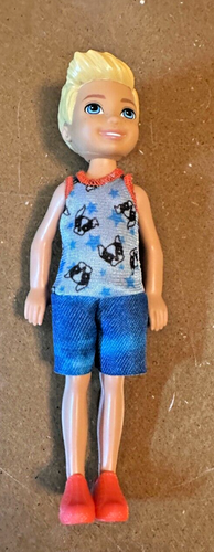 Barbie Club Chelsea Boy Doll blond Hair With Blue Puppy Shirt & Shorts ...