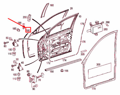 NEW MERCEDES-BENZ C W203 FRONT RIGHT DOOR SEALING FRAME A2037201678 OEM ...