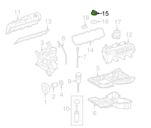 OEM MERCEDES BENZ ML W163 ENGINE OIL FILLER CAP A0000101285 GENUINE | eBay