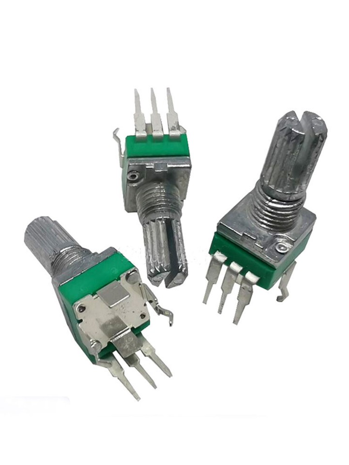 R097 Mono B10K Rotary Vertical Potentiometer Half Shaft 15MM 3 Feet | eBay