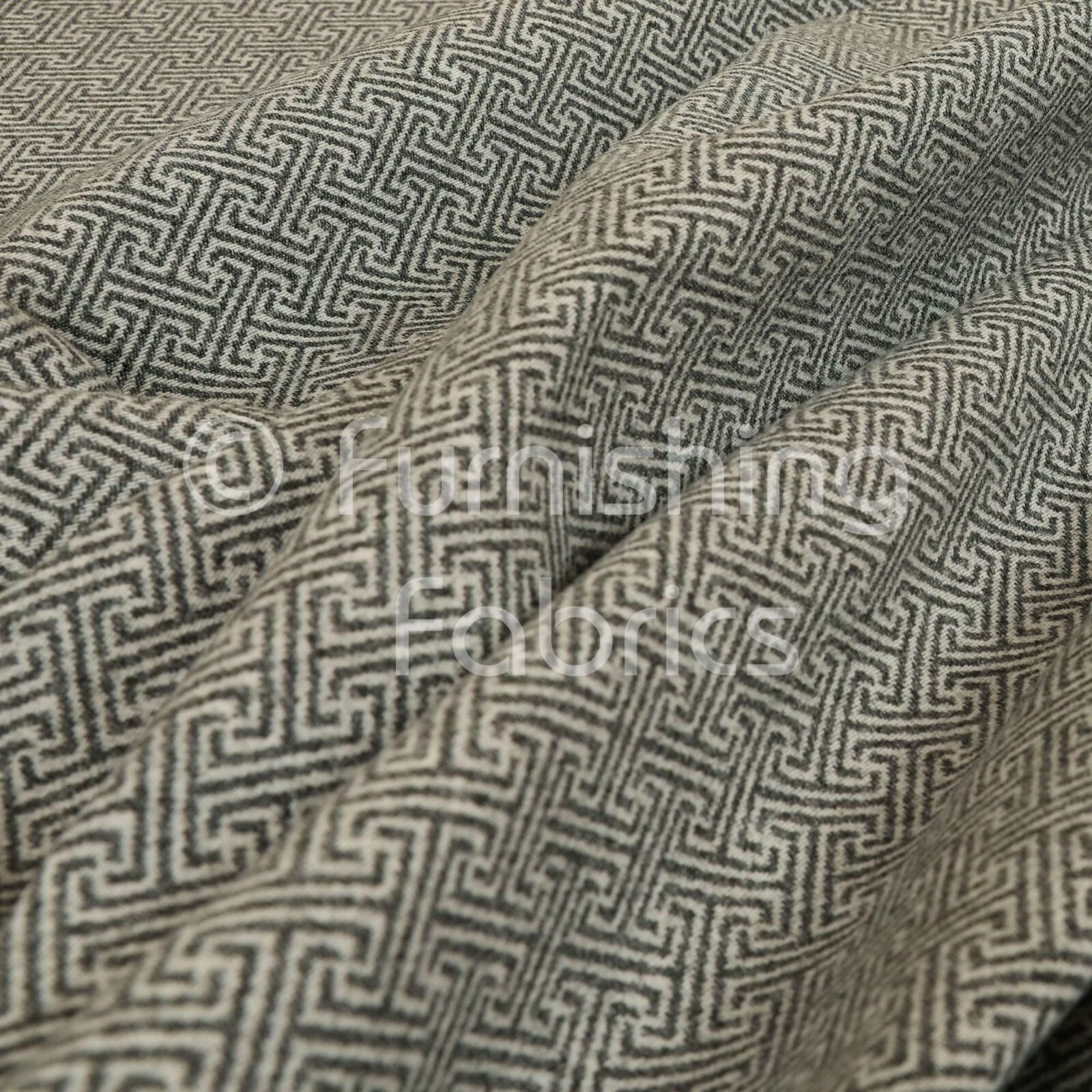 Soft Modern Geometric Pattern Wool Textured Grey Upholstery Furnishing ...