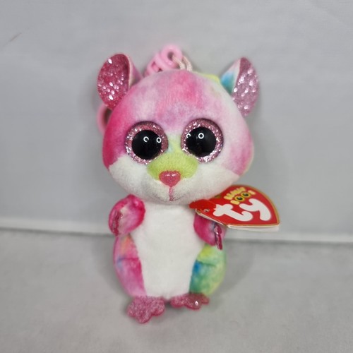 BNWT 2018 Ty Beanie Boos - Rodney Pink Glitter Gerbil Key Clip 3" Soft ...