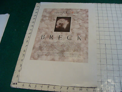 Original 1940's BRECK--POSTER--BEAUTIFUL HAIR; very scarce item for ...