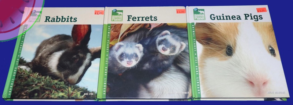 Lot ANIMAL PLANET Pet Care Library Books Series FERRETS / GUINEA PIGS ...