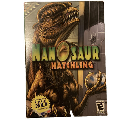 Nanosaur Hatchling Funhouse Ultra Rare PC Game CD-Rom 3D Glasses Very ...