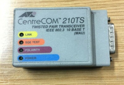CentreCOM 210 TS Twisted Pair Transceiver IEEE 802.3 10BaseT MAU ...