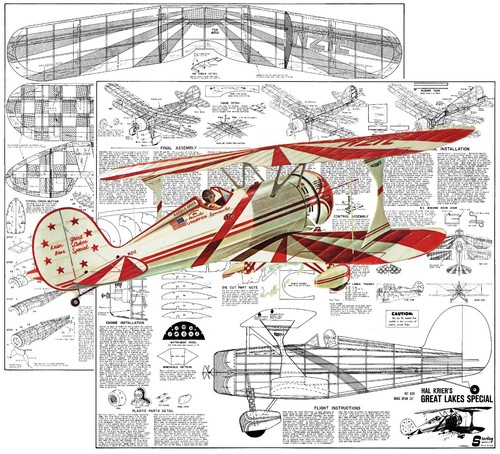 Sterling Model Airplane Plans (FF-RC-UC): Great Lakes Spl 24" Scale RP ...
