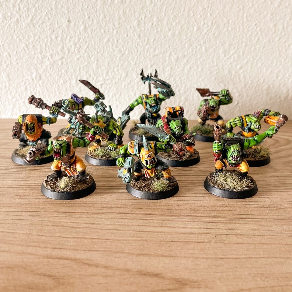Warhammer 40k Xenos - Painted Orks Bad Moons Army - BoxedUp (272) | eBay