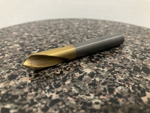 Melin 3/8” Spotting Drill TiN Coated 2 Flute 90 Degree Solid Carbide ...
