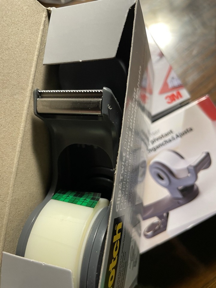 SCOTCH Clip & Twist Tape Dispensers Clip to Desk One Hand Use ...