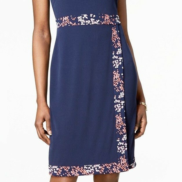 MICHAEL Michael Kors Border Print Faux Wrap Sheath Dress, Size XS ($118 ...