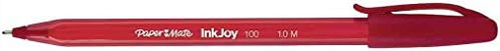 Paper Mate InkJoy 100 Triangular Ballpoint Pens with Cap Medium Nib Red ...