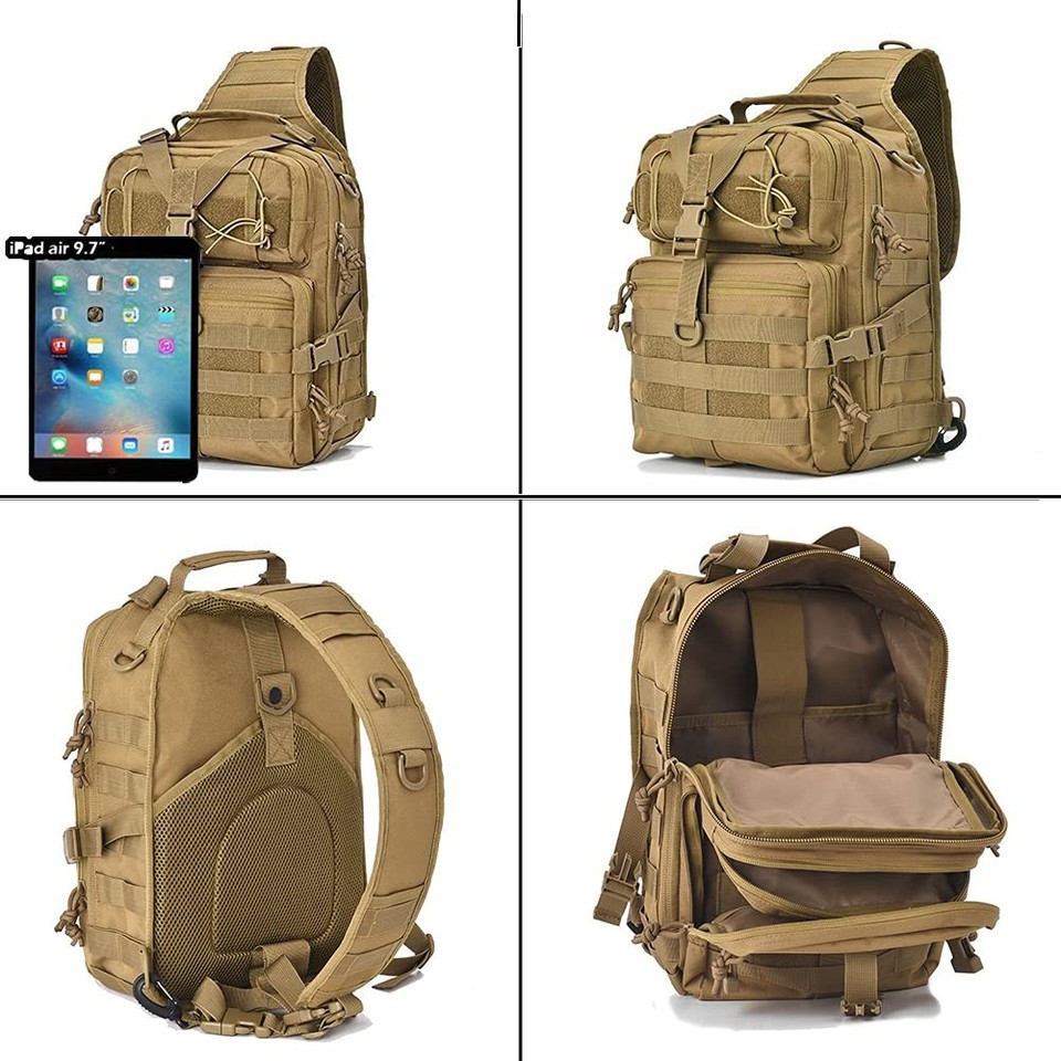 Men's Tactical Sling Bag Small Crossbody Backpack Military Rover ...