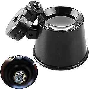 Jewelers Loupe Magnifier 10X Magnifing Glass with Lights Eye Loop ...