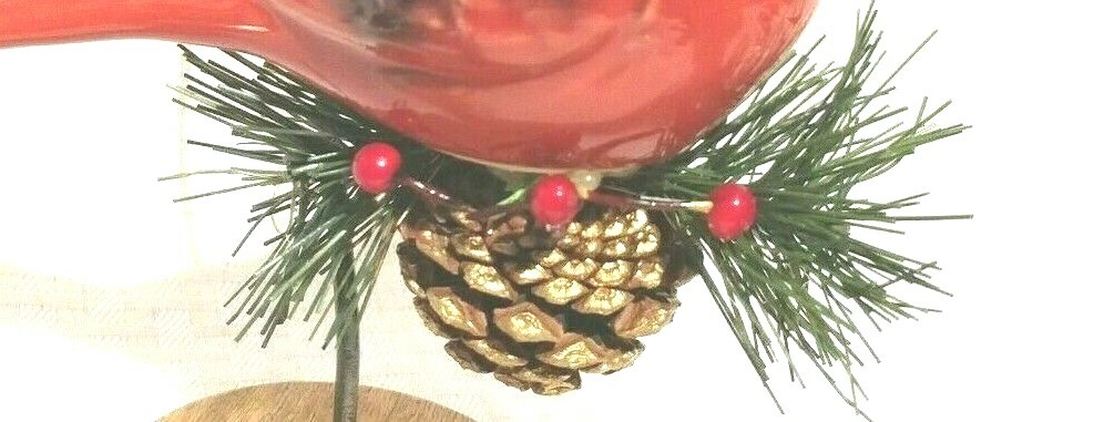 Glazed Glass Cardinal Ornament - Red Bird with hanger | eBay