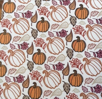 Pumpkin LEATHER SHEET 8" X 12" 1110217 FALL Harvest Flowers Gourd ...