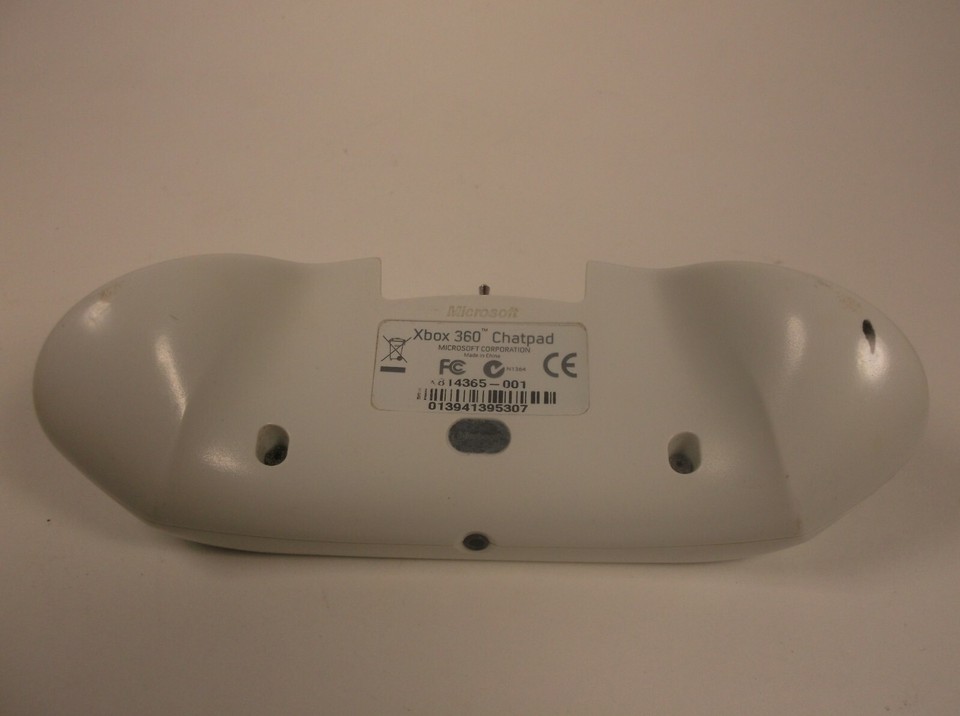 MICROSOFT XBOX 360 WHITE CHATPAD KEYPAD KEYBOARD CONTROLLER ATTACHMENT ...