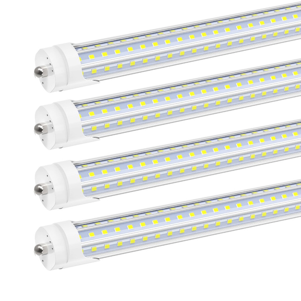 T8 8FT LED Tube Light Bulb 120W Single Pin FA8 8FT LED Shop Light 6500K ...