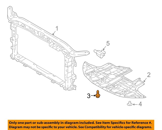 Hyundai OEM 17-18 Elantra Radiator Support-front Shield Bolt ...