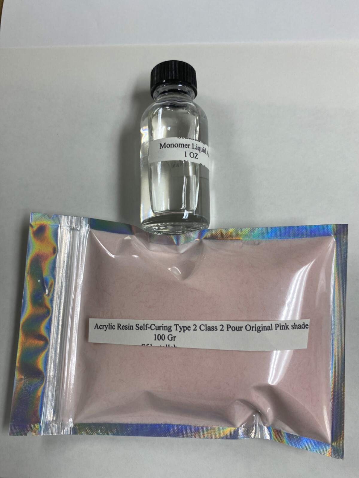 Acrylic Resin Powder Self-Cure Type 2 Original Pink Shade 100 Gr/1 0z ...