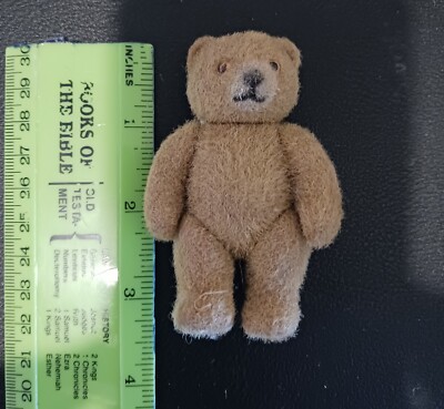 3 Inch Vintage Posable Flocked Teddy Bear | eBay