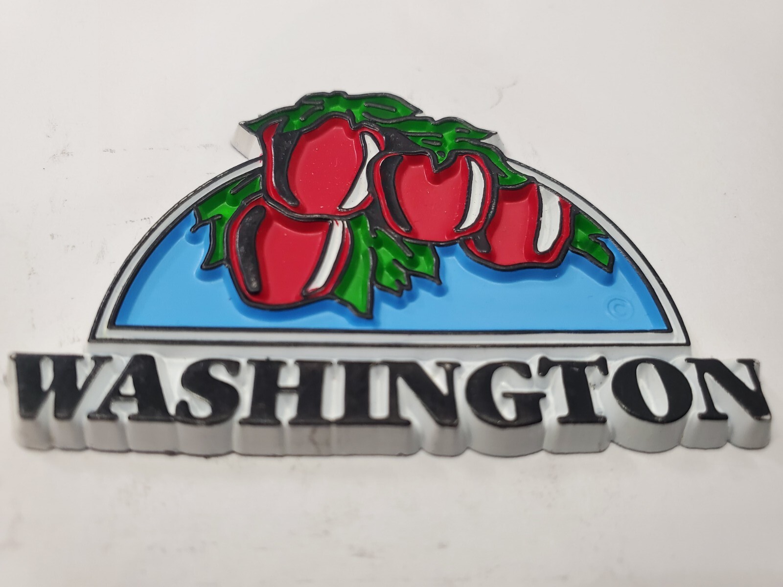 VINTAGE FRIDGE MAGNET WASHINGTON, APPLES, HALF MOON MAGNET | eBay