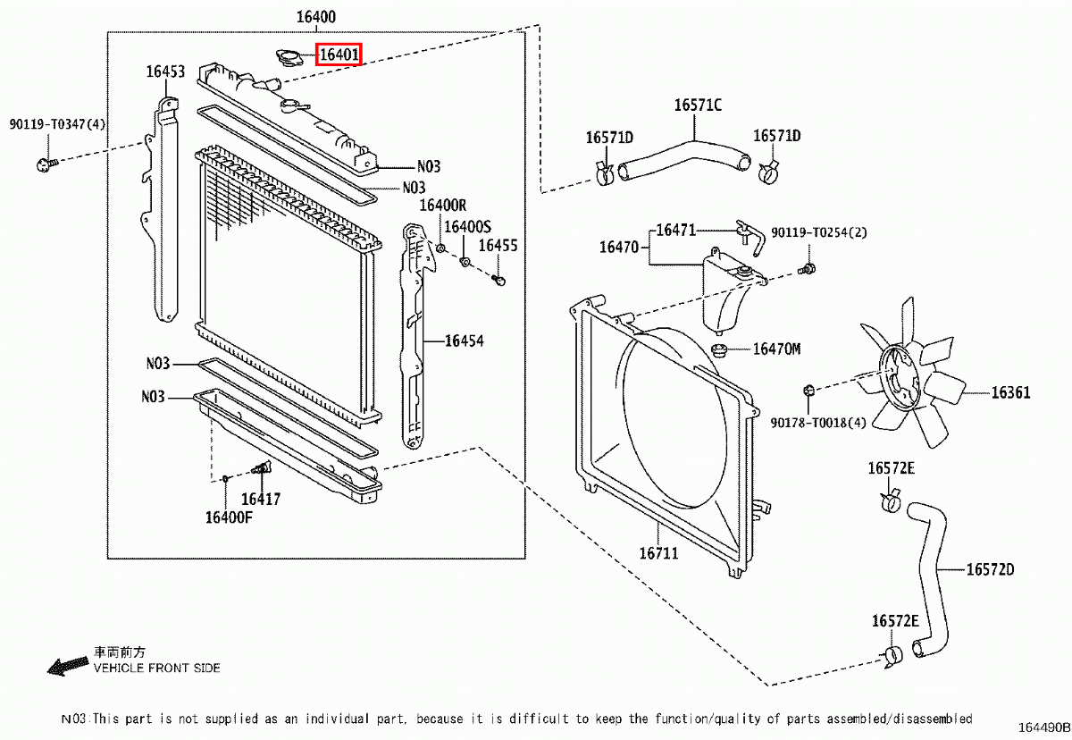 Genuine Hilux TGN16 TGN15 TGN10 GGN25 GGN15 1GR 1TR 2TR Radiator ...