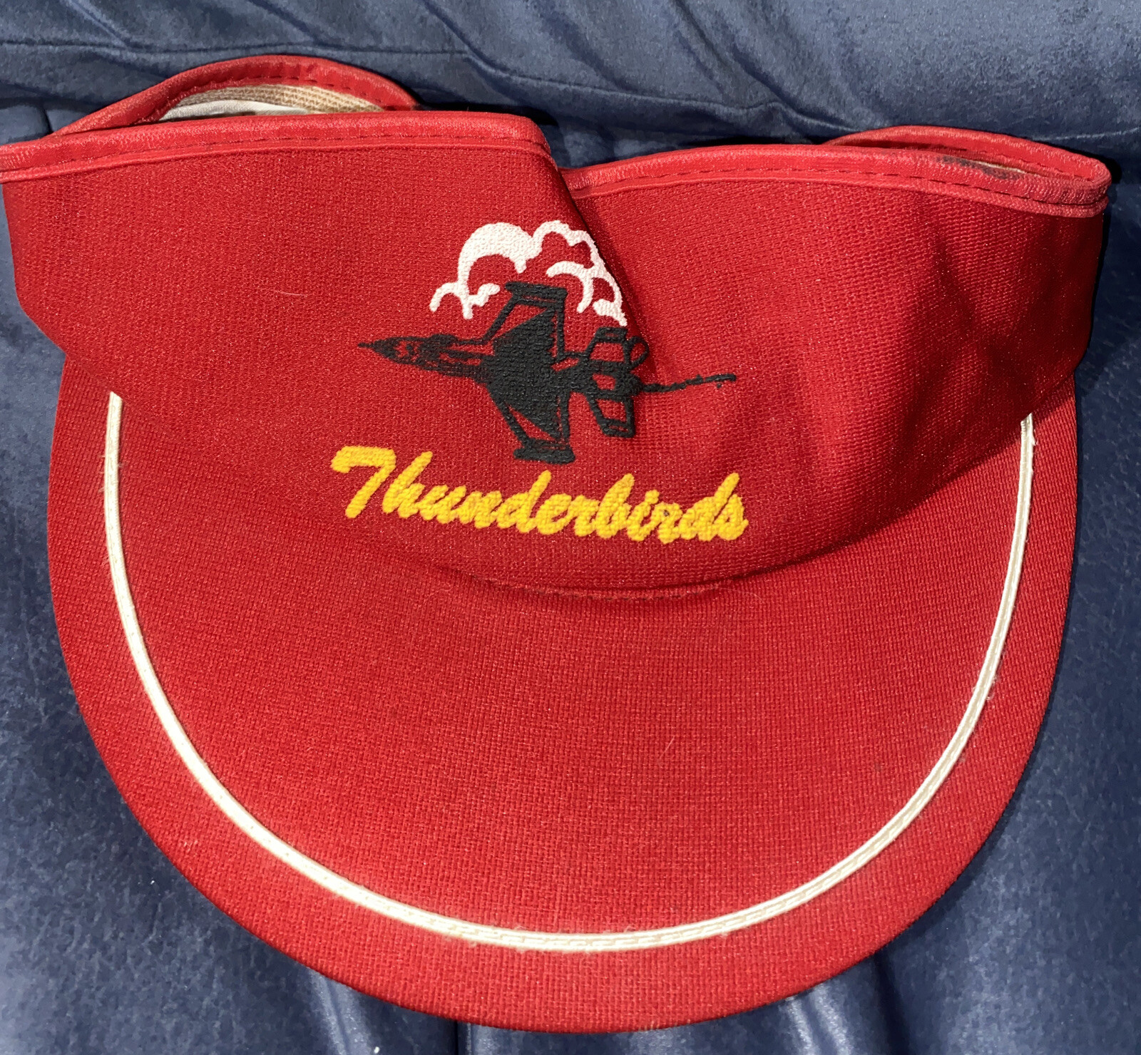 Vintage Thunderbirds Fighter Jet Visor Snap Back Hat … - Gem
