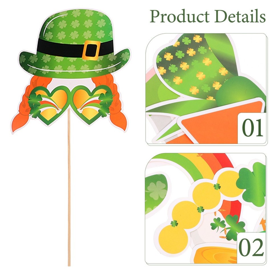 1 Set St. Patrick's Day Party Photo Props Festival Paper Photo Props ...