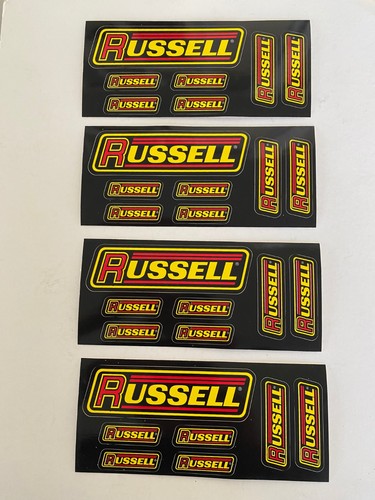 RUSSELL Stickers (2 Sheets) for Race Car, Truck or Tool Box | eBay