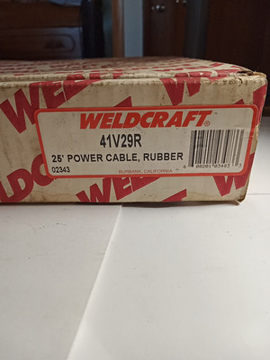 WELDCRAFT 41V29R 25' Power Cable,Rubber | eBay