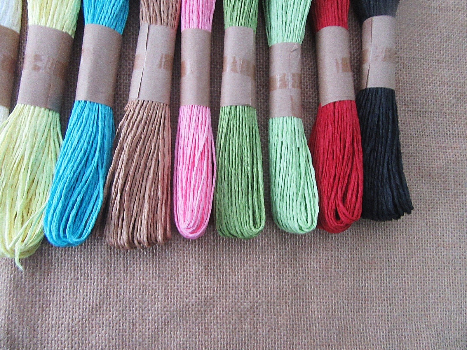 12Pcs x 30M Colorful Twisted Paper Twine Strings Craft DIY Scrapbooking ...