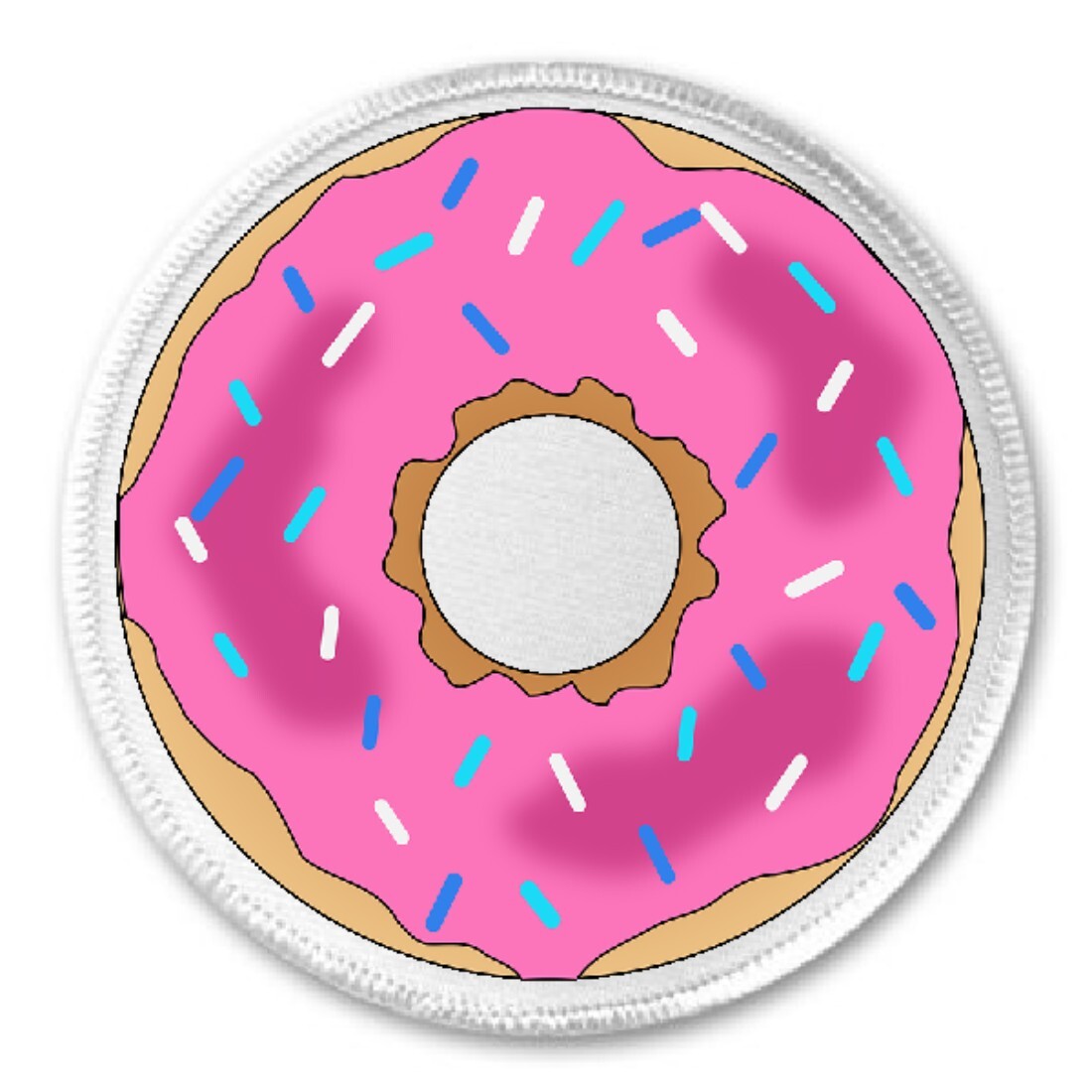 Pink Sprinkle Donut - 3" Sew/Iron On Patch Doughnut Yum Delicious ...