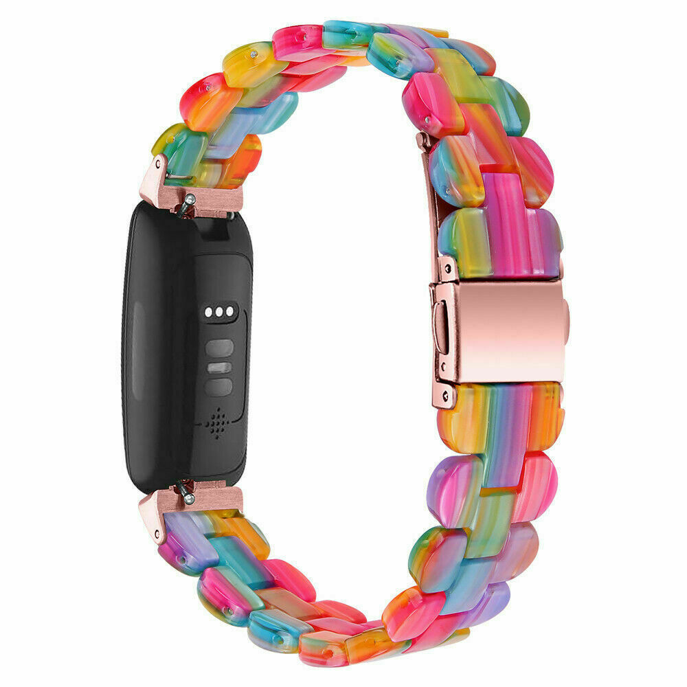 For Fitbit Inspire 1 2 HR Resin Watch Band Strap Butterfly Clasp ...