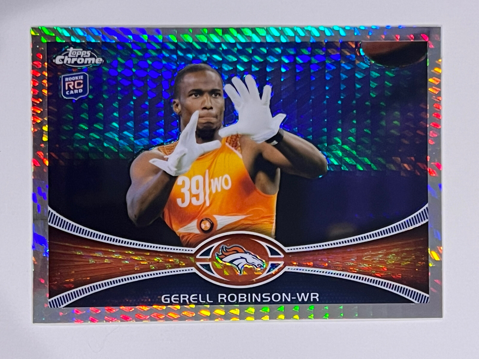 2012 Topps Chrome Prism Refractors Football Card #214 Gerell Robinson ...