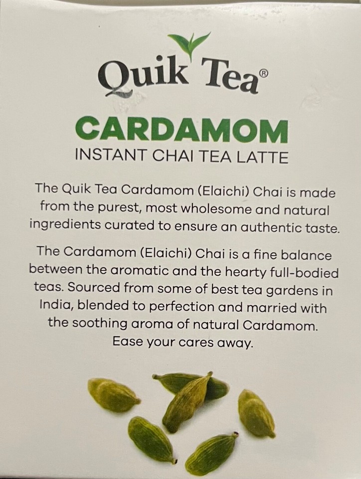 Quik Tea Cardamom instant Chai Tea Latte | eBay
