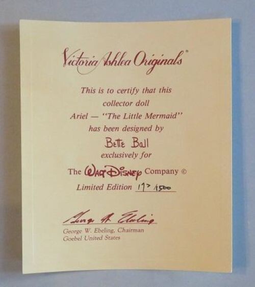 Disney’s Ariel Doll from Little Mermaid, Porcelain. Vintage, by Goebel ...