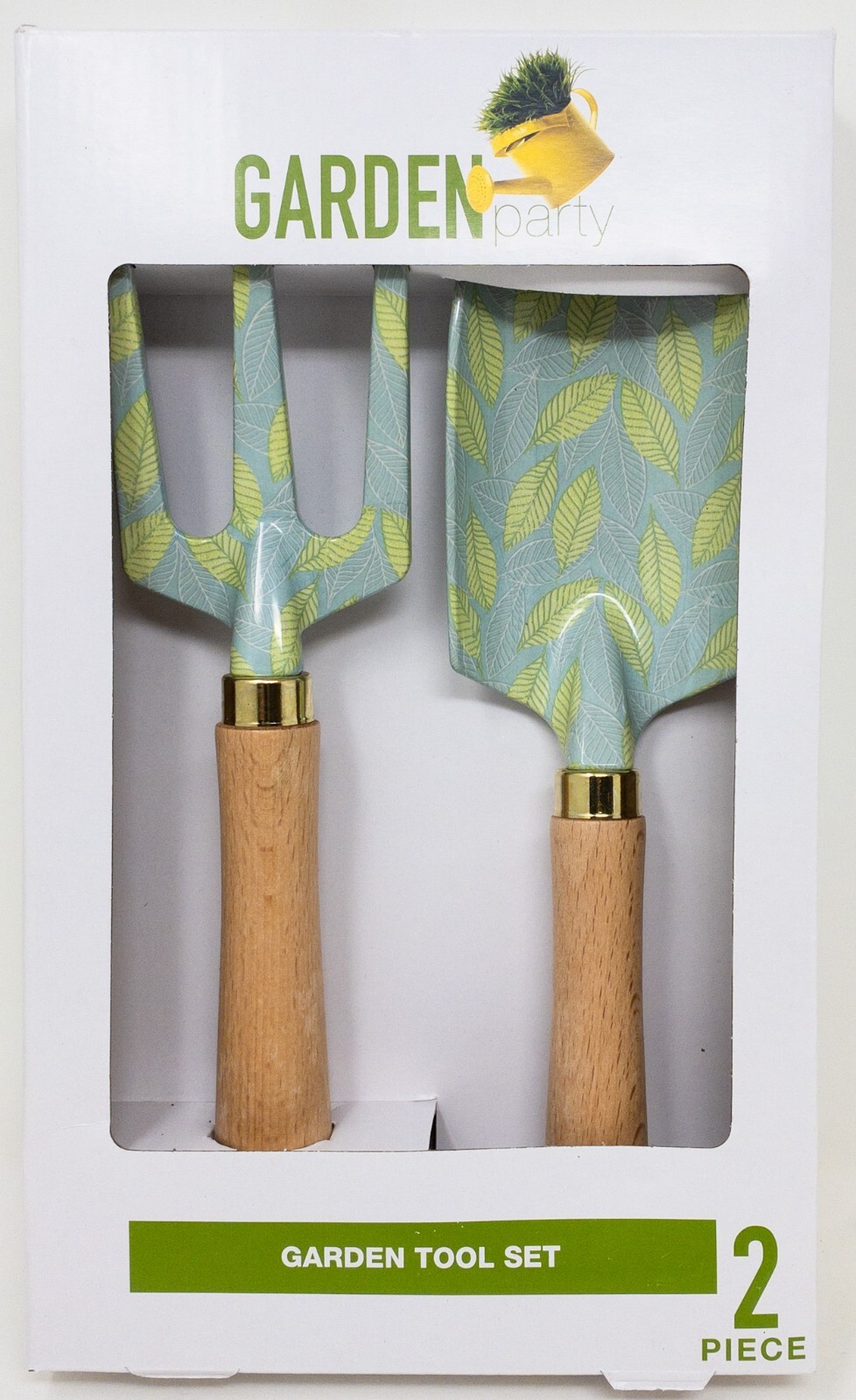 GARDEN PARTY Two-Piece Garden Tool Set Spade & Fork w/ Wooden Handles ...