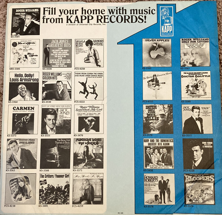 KAPP Records LP Inner Sleeve (Universal City Records, Inc; circa 1968) | eBay