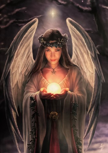 Anne Stokes Yule Angel Midwinter Solstice Greeting Card Christmas ...