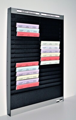Black Workshop Job Card Rack For A5 Landscape Documents - 36 Pockets ...