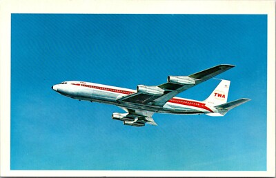 The TWA Star Stream Airplane Postcard | eBay