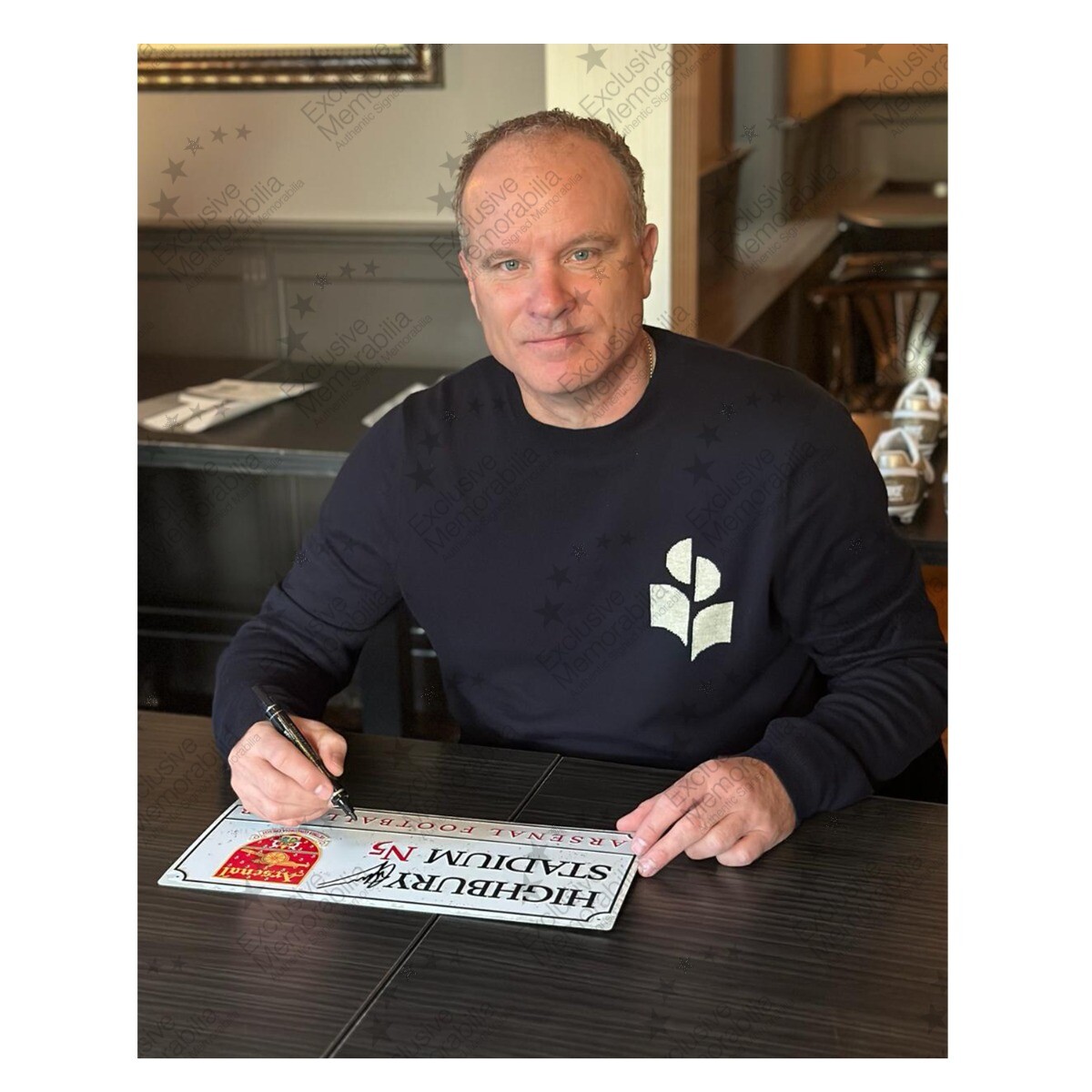 Dennis Bergkamp Signed Arsenal Highbury Stadium Sign | eBay