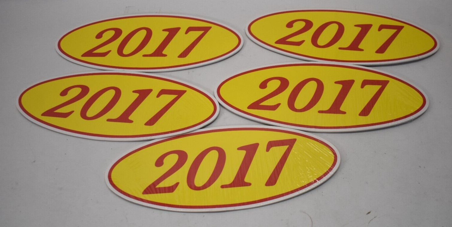 Lot of 60 Oval Windshield Year Stickers For Car Windows Dealerships ...