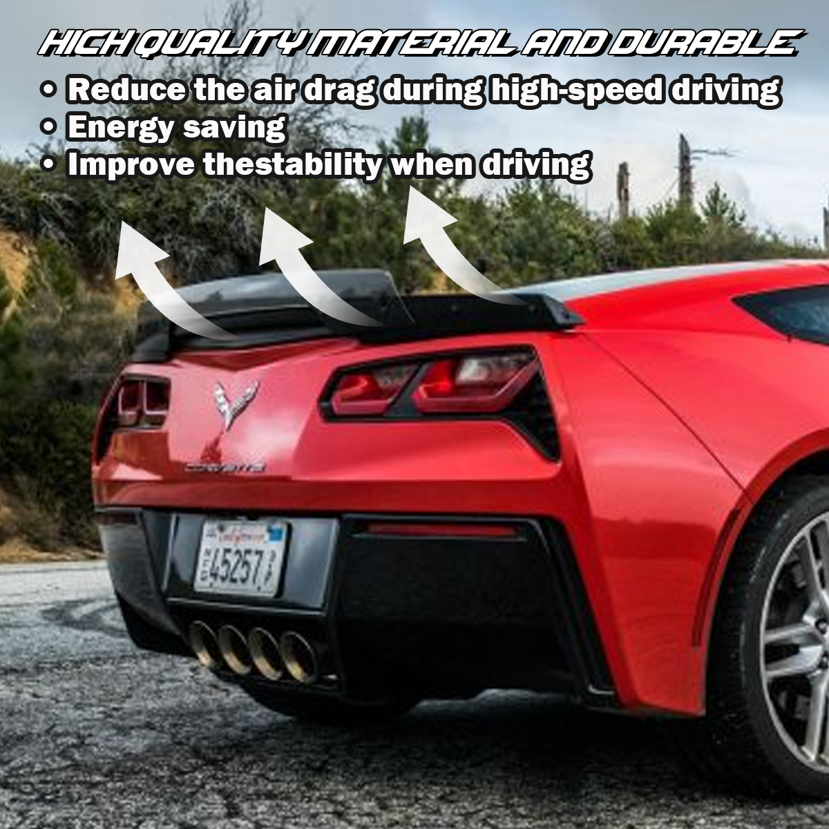 Z06 Stage 3 Rear Trunk Lid Spoiler For 2014 - 2019 Corvette C7 Carbon ...
