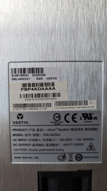 Vertiv R48-2000e3 eSure Rectifier BML440033/1 R4L (g6) | eBay