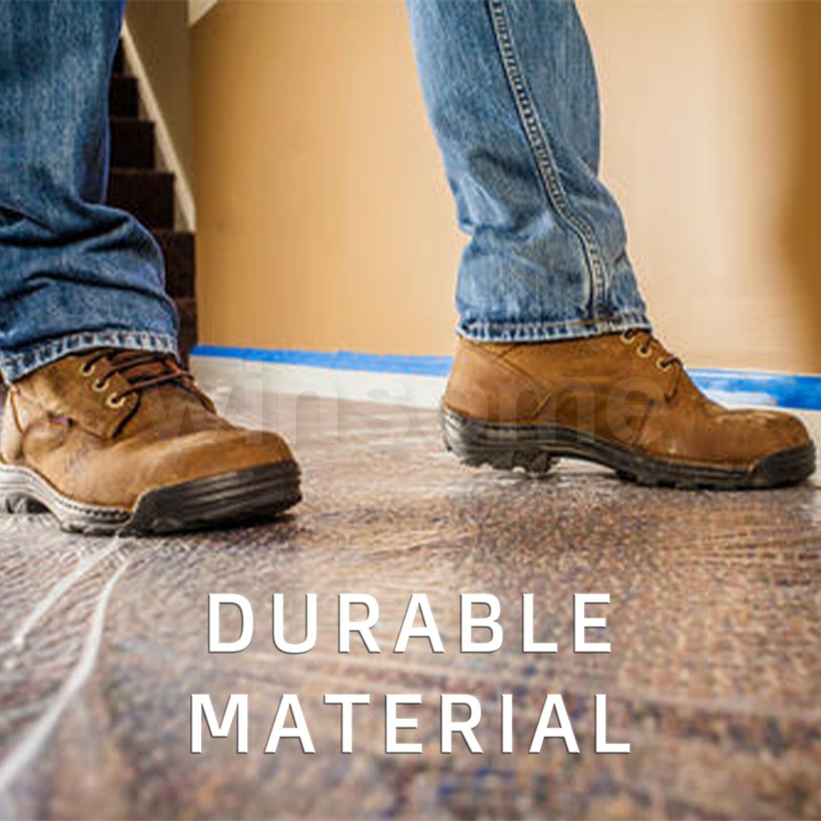 Carpet Floor Protector 60micron Film Roll Clear Self Adhesive Paint ...