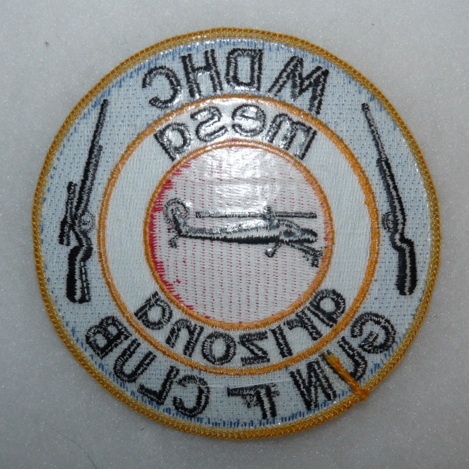 Vintage Mesa Arizona MDHC Gun Club Embroidered Jacket Patch | eBay