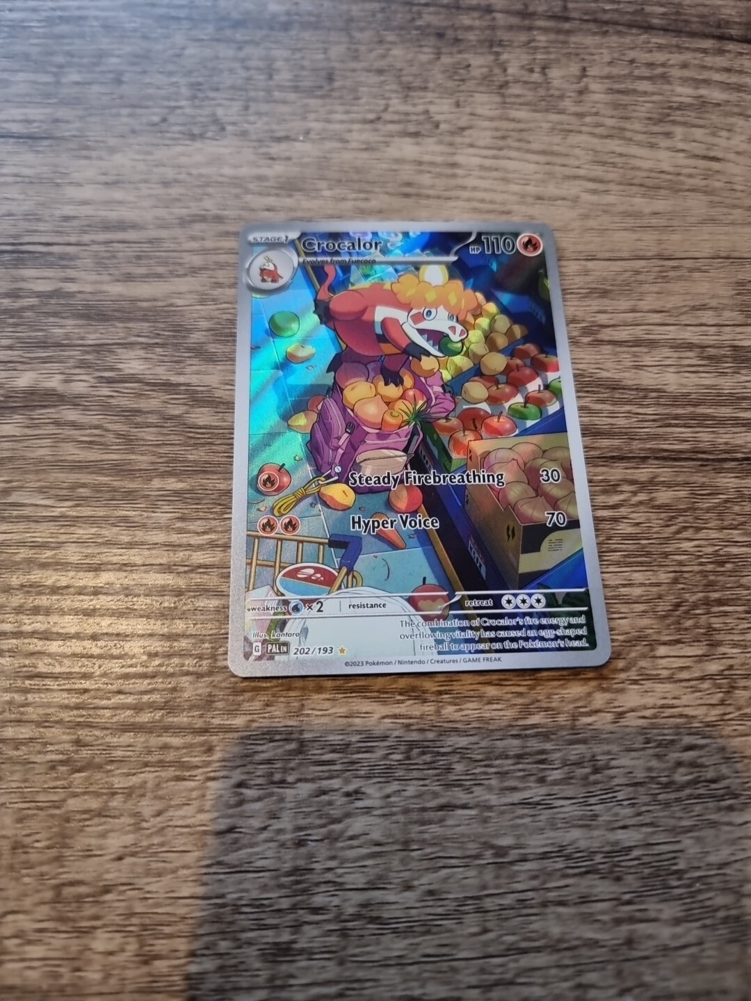 Pokémon TCG Crocalor Scarlet & Violet - Paldea Evolved 202/193 Holo ...