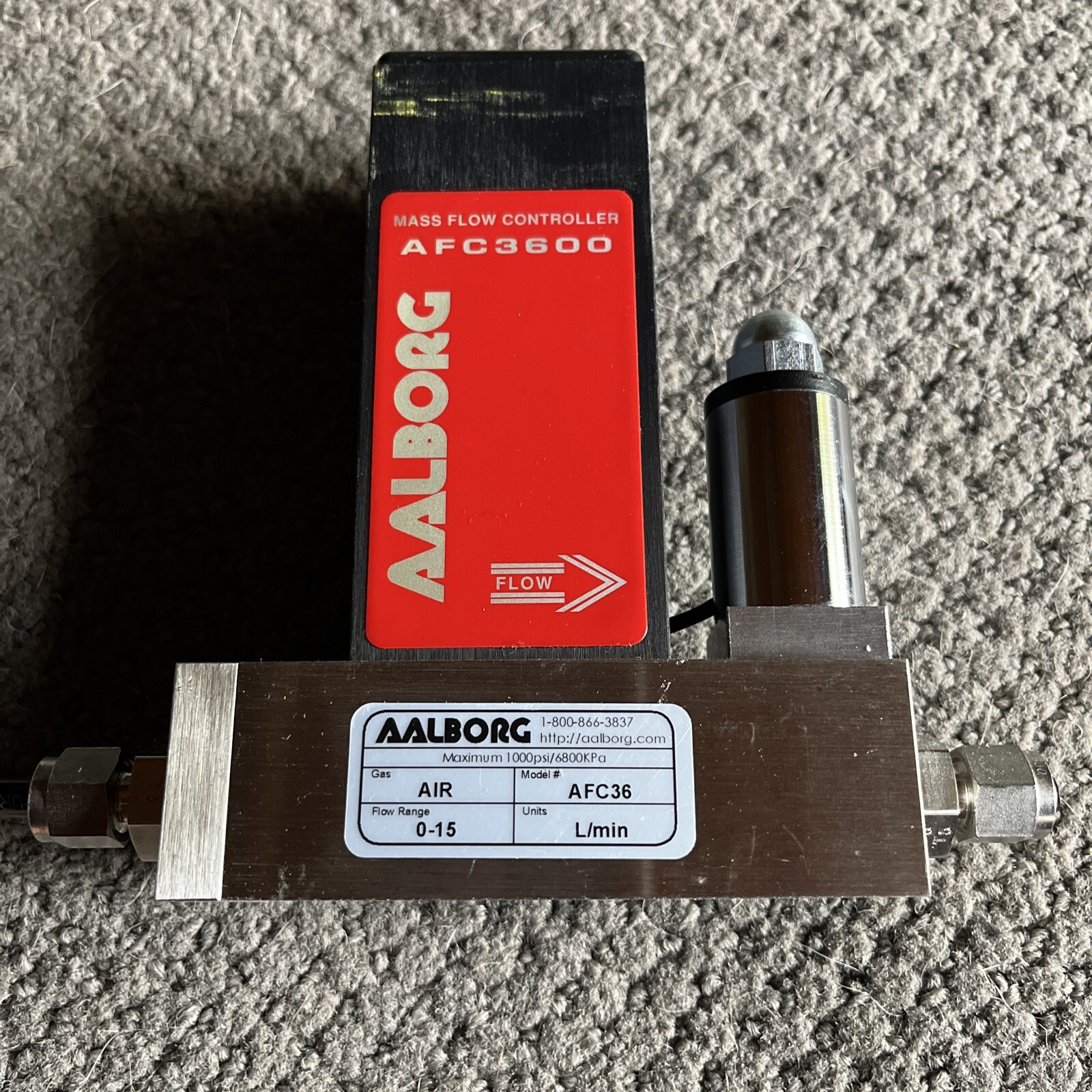 AALBORG AFC3600 AFC36 Mass Flow Controller Air 0-15 L/min Used Good ...